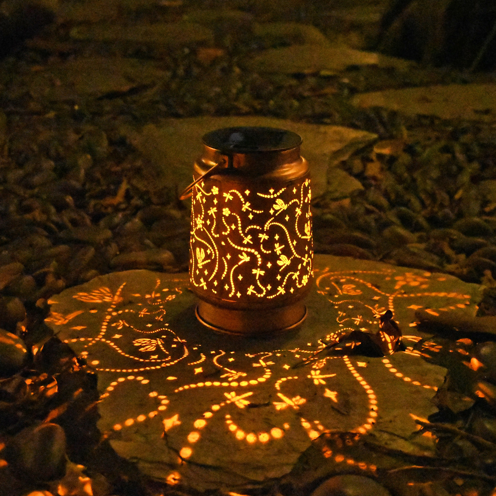 Win Win Solar-Powered Iron Art Projection Lamp – Illuminate with Style ...